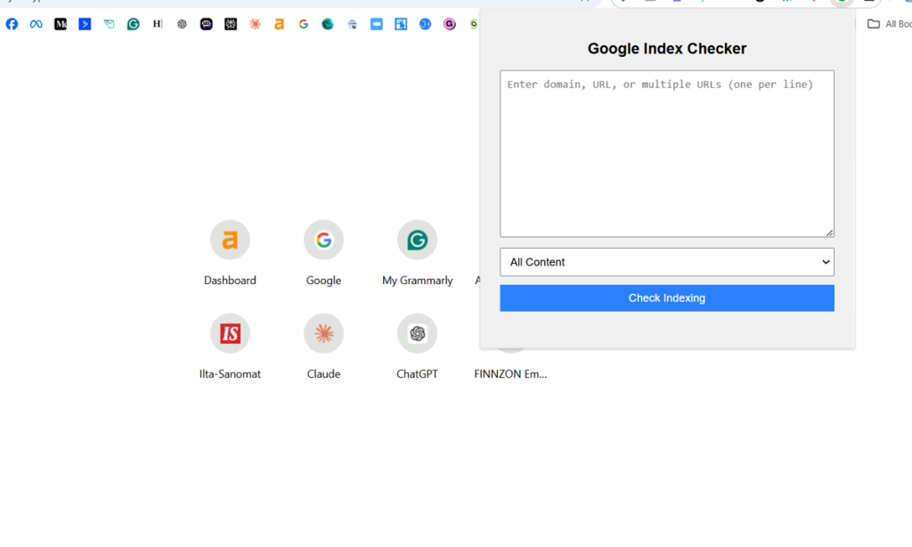 Google Index Checker Extension